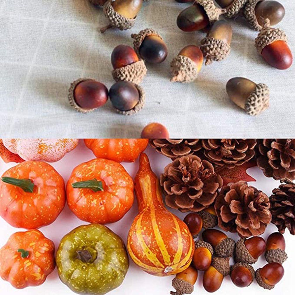 50pcs High-realistic Acorn Pumpkin Maple Pine Cone... – Vicedeal
