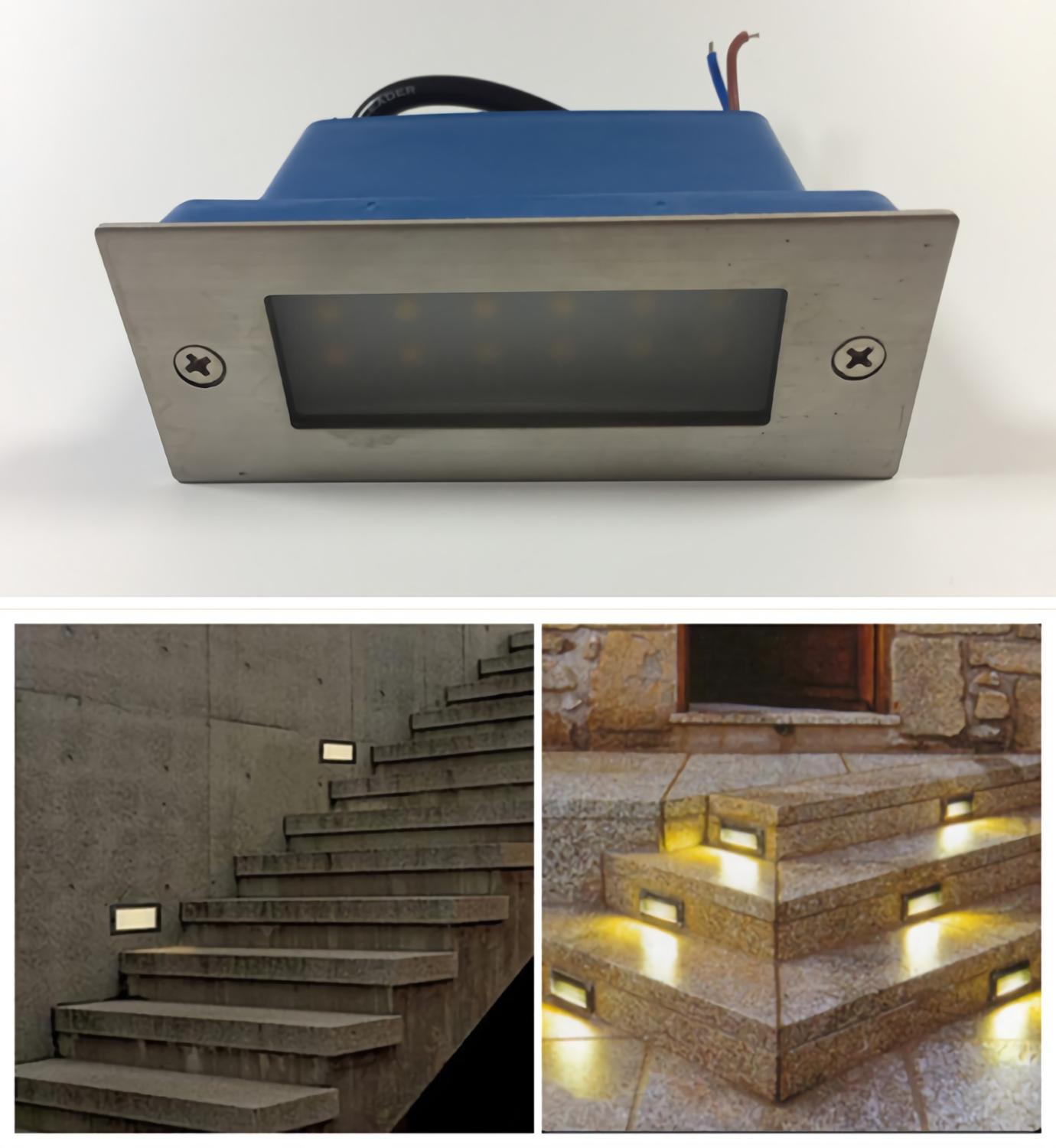 Luz LED escalonada para escaleras, lámpara subterr... – Grandado