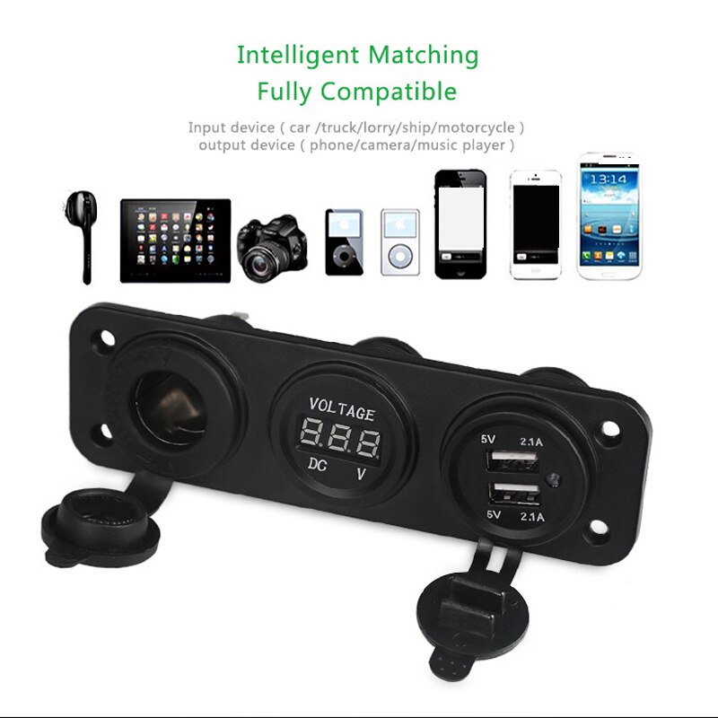 Urbanroad Dc 12V Motorfiets Boot Auto Dual Usb Lad... – Vicedeal