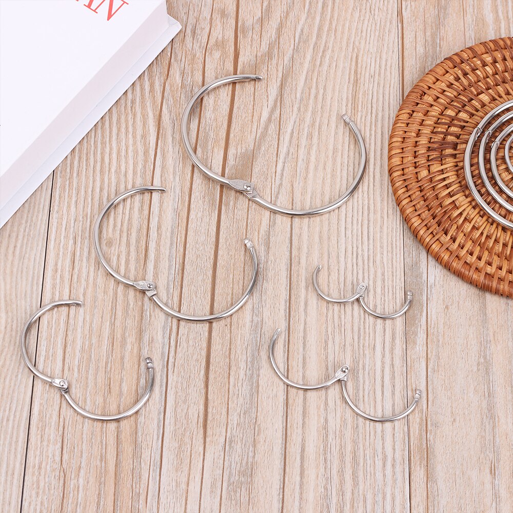 Lote de 10 unidades de anillos plateados con bisag... – Grandado