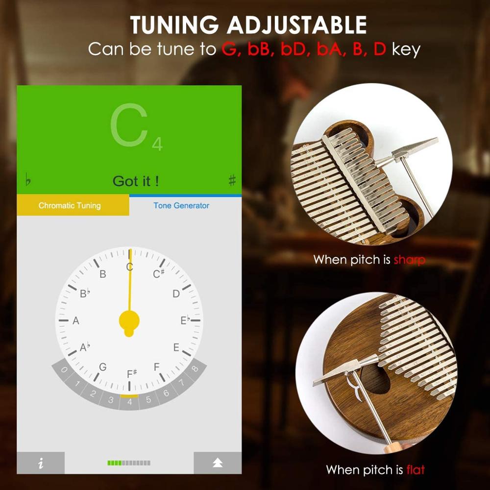 Kalimba Thumb Piano 17 Keys with Bamboo wood Porta... – Grandado