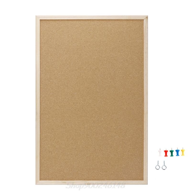 30x40cm Cork Board Drawing Board Pine Wood Frame W... – Grandado