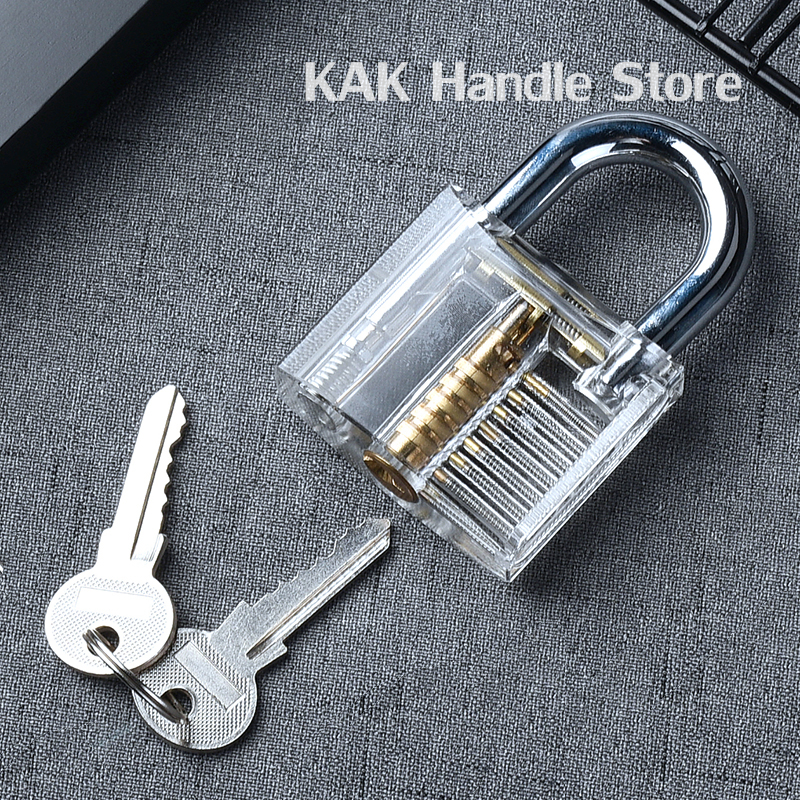 KAK Transparent Practice Padlock with Keys 80x50mm... – Vicedeal