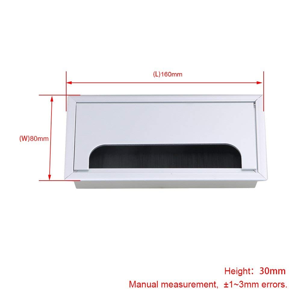 Aluminum Alloy Silver Table Desk Rectangle Wire Ca... – Grandado