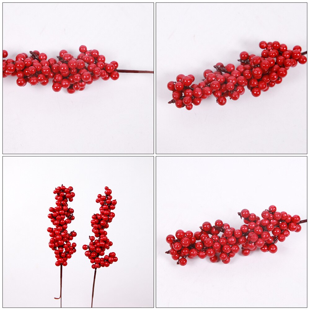 6pcs Red Berries Exquisite Durable Delicate Xmas B... – Vicedeal