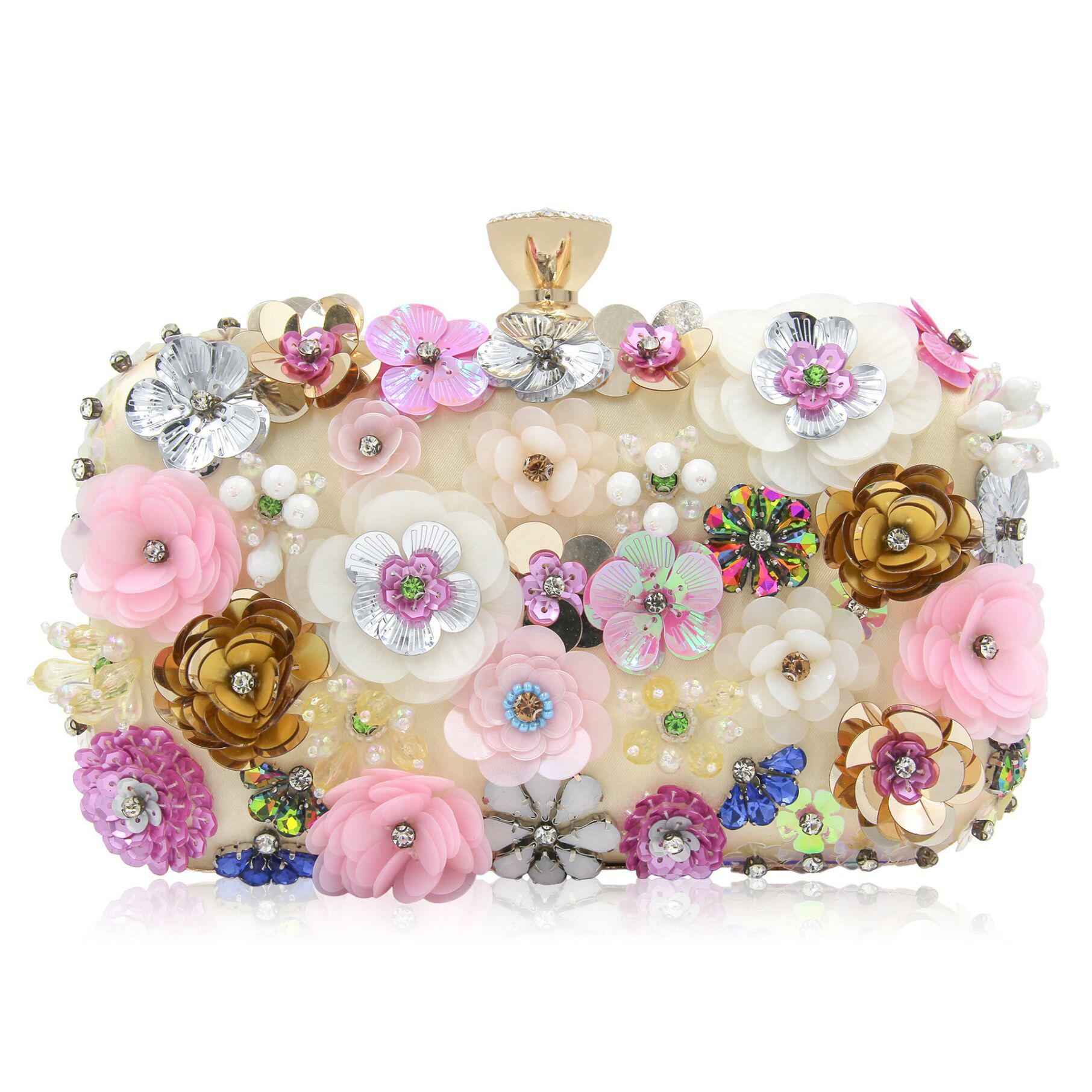 Women Flower Evening Clutch Bag Ladies Clutches Ba... – Grandado
