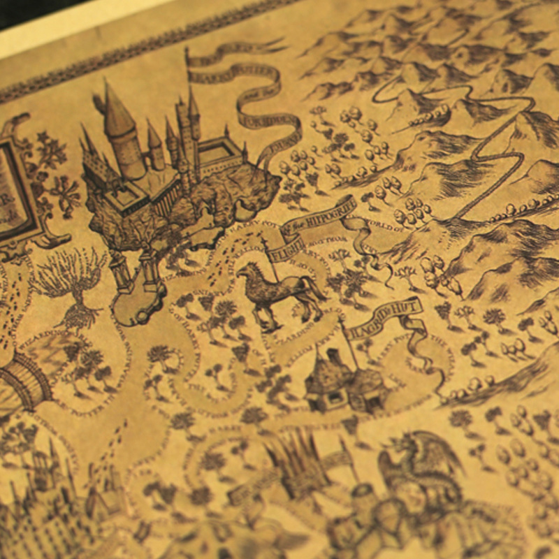 Mapa mágico del mundo Retro, vista famosa, papel K... – Grandado