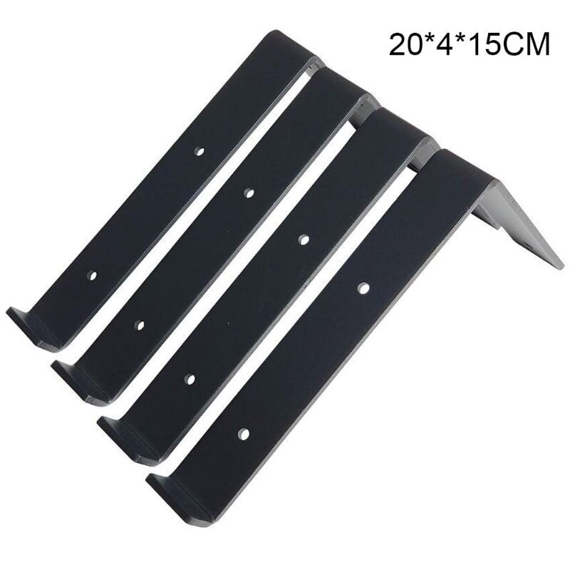 4 Stks/set Metalen Wandmontage Zwarte Plank Beugel... – Vicedeal