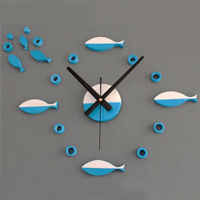 Wall Clock Modern Diy 3d Luxury Fish Style Wall Cl... – Vicedeal