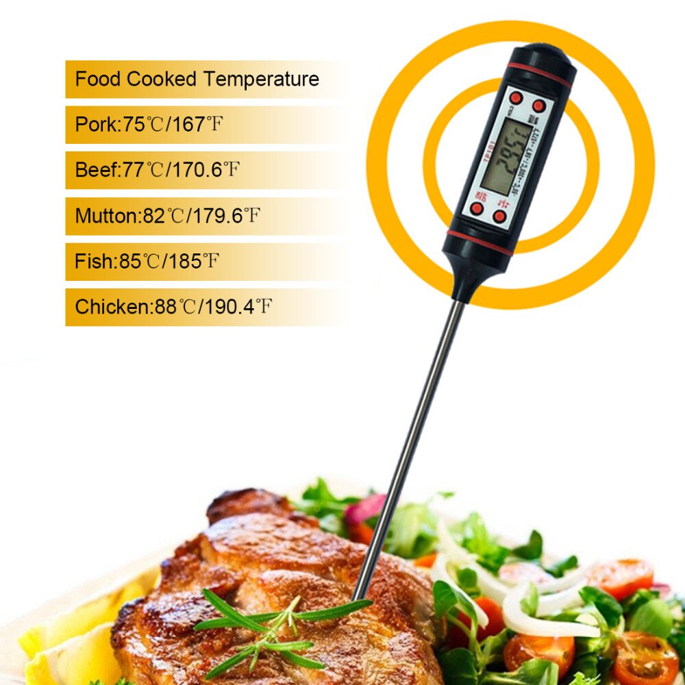 LCD Display Digital BBQ Sensor Thermometer for Foo... – Grandado