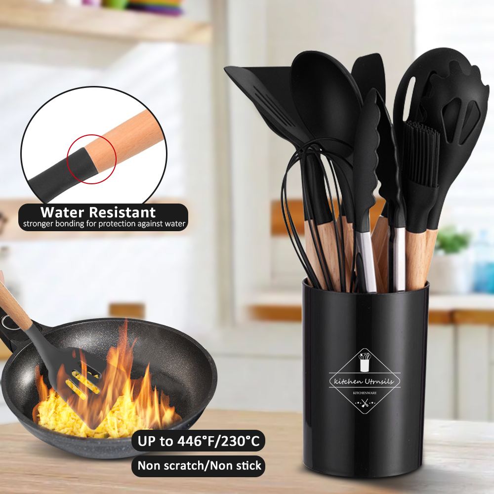Silicone Kitchen Utensil Set Non-toxic cooking bak... – Vicedeal