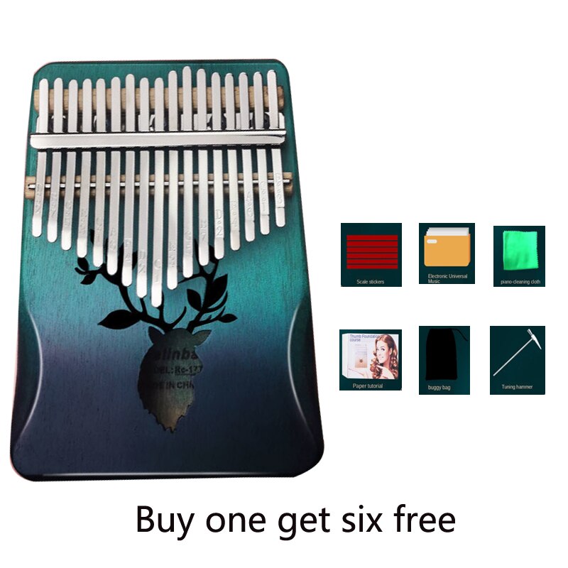 Byla Kalimba 17 Key Thumb Piano Mahogany Wooden Mb... – Vicedeal