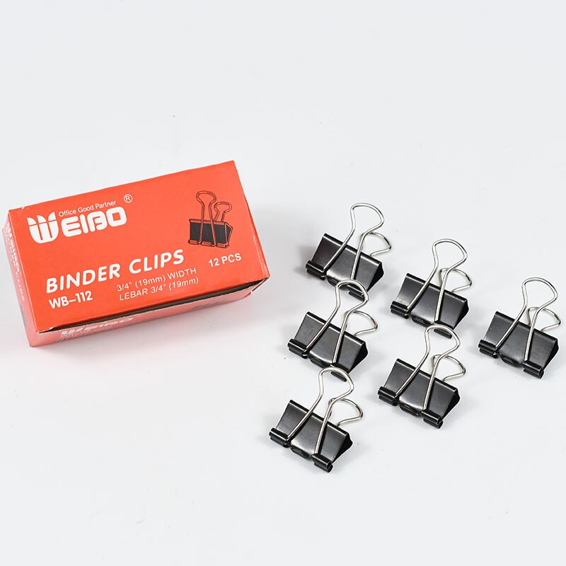 112Metal Binder Clips Black Clips 12Pcs Home Offic... – Vicedeal