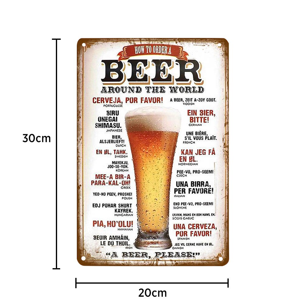 Retro Vintage Painting Liquor Metal Plate Poster T... – Grandado