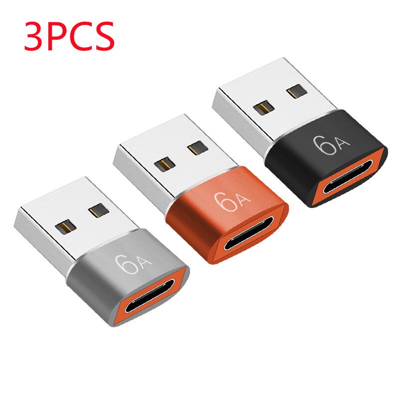 Adaptador Usb 6a A Tipo C Otg Convertidor Macho A Grandado