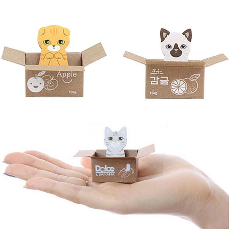 Adorable Cat Diary Memo Pad Cute Carton Small Note... – Grandado