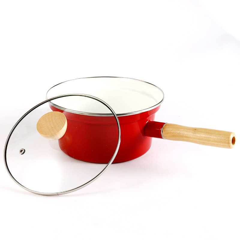 18CM red Soup Pot Saucepan Portable Stockpot Milk ... – Vicedeal
