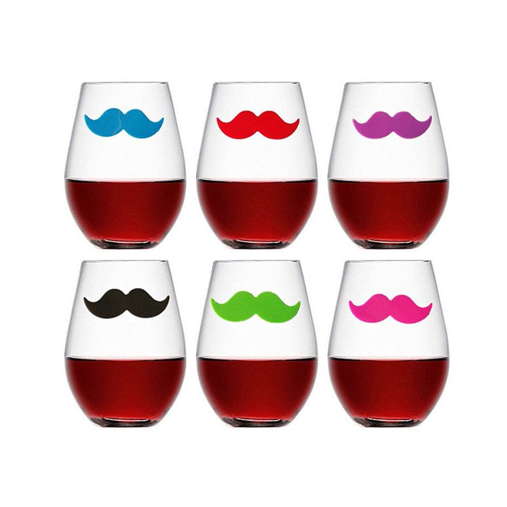 6pcs / set of Silica Gel Wine Glass Sticker Drink ... – Grandado