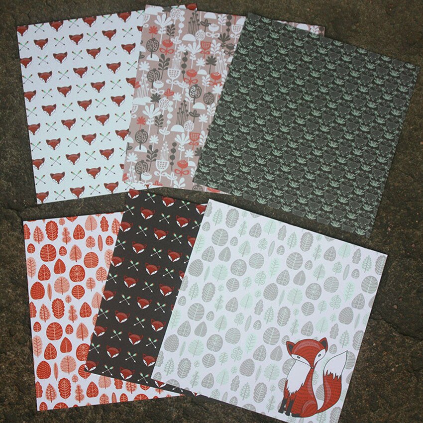 12 Sheets FOX Scrapbooking Pads Paper Origami Art ... – Vicedeal