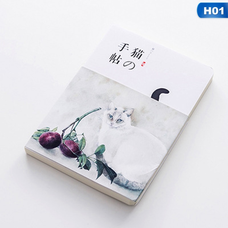Cute Cat Notebook Paper Sketch Book Office School ... – Vicedeal