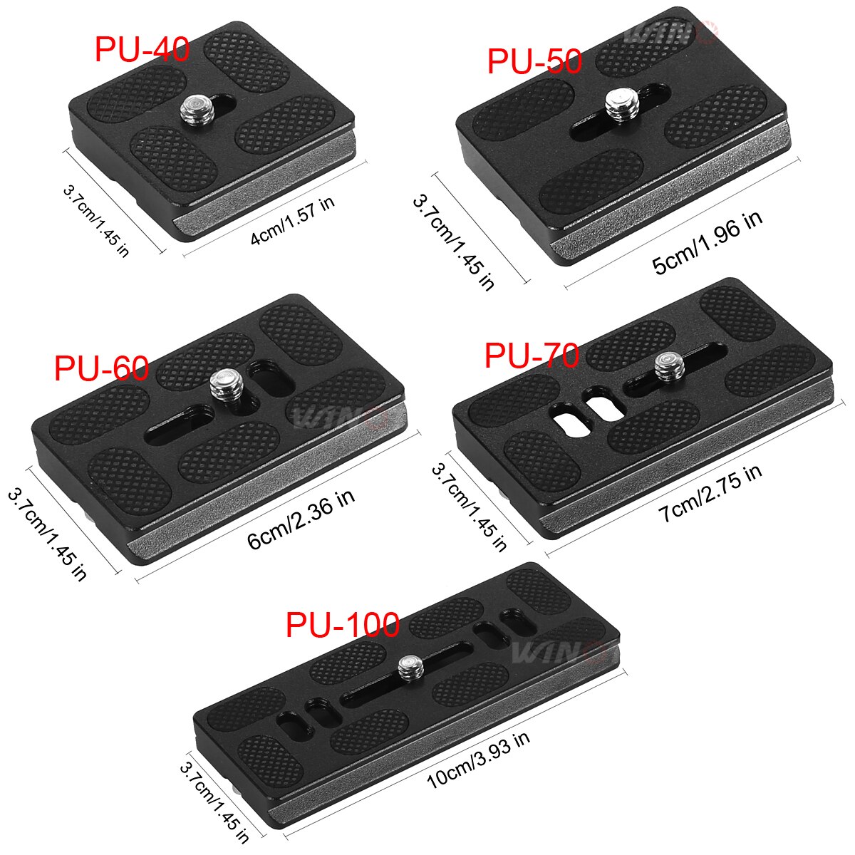 PU40 PU50 PU60 PU70 PU100 Quick Release Plaat met ... – Vicedeal