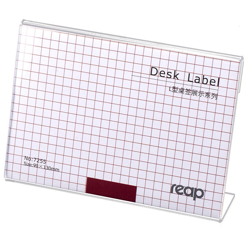 5-pack Reap AIKE Acrylic L-shape desk sign holder ... – Vicedeal