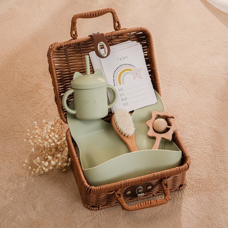 Babyvoeding Servies Box Set Baby Siliconen Rainbow... – Grandado