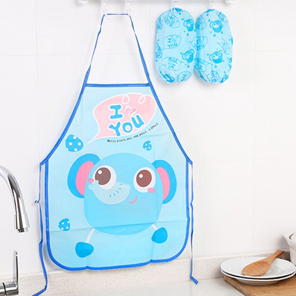 Cartoon Children's Eat Aprons Waterproof Kitchen C... – Grandado