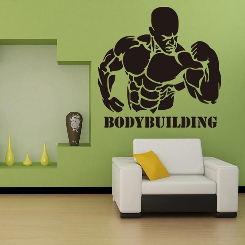 Muscular man/BodyBuilding Wall Sticker for Fitness... – Vicedeal