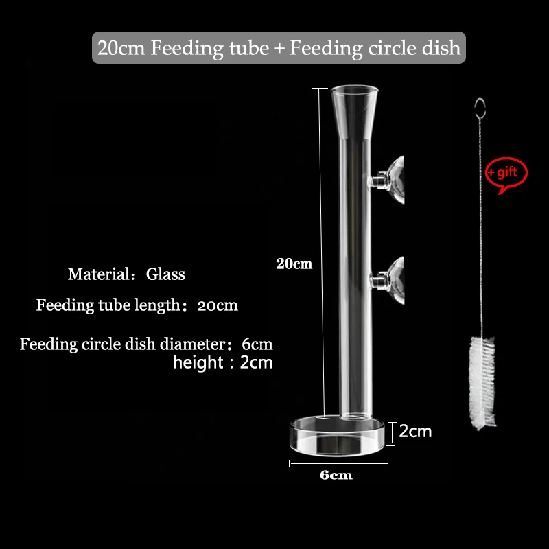Glass Aquarium Feeder Tube Dish Transparent Fish T... – Grandado