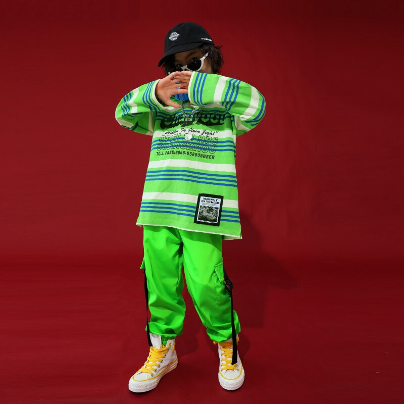 Jazz Dance Costumes For Boys Green Hip Hop Stage R... – Vicedeal
