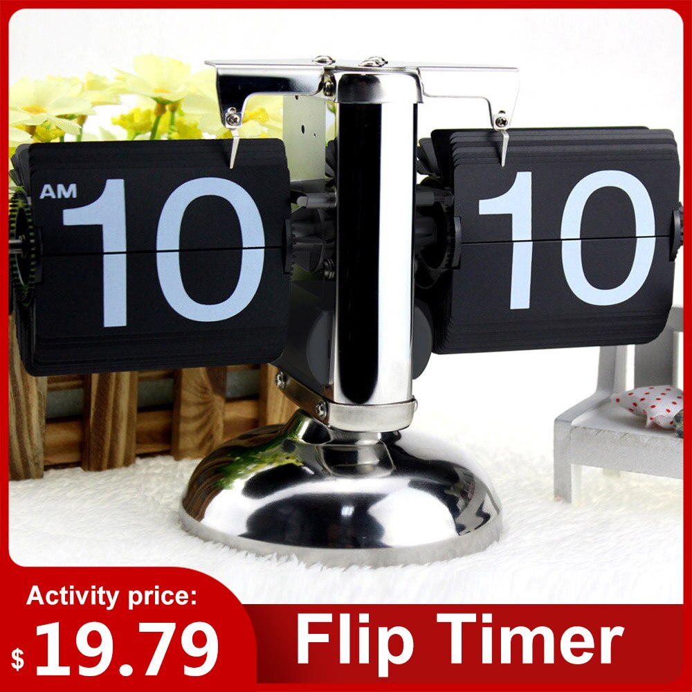 Small Scale Table Clock Retro Flip Over Clock Stai... – Vicedeal