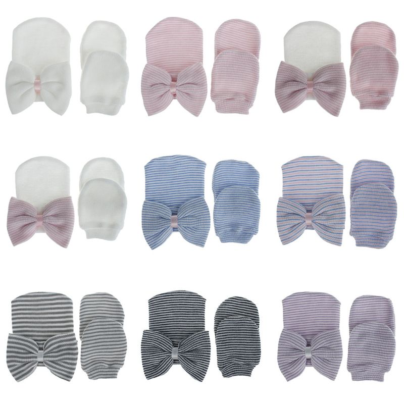 1 Set Baby Anti Scratching Soft Cotton Gloves Sing... – Grandado