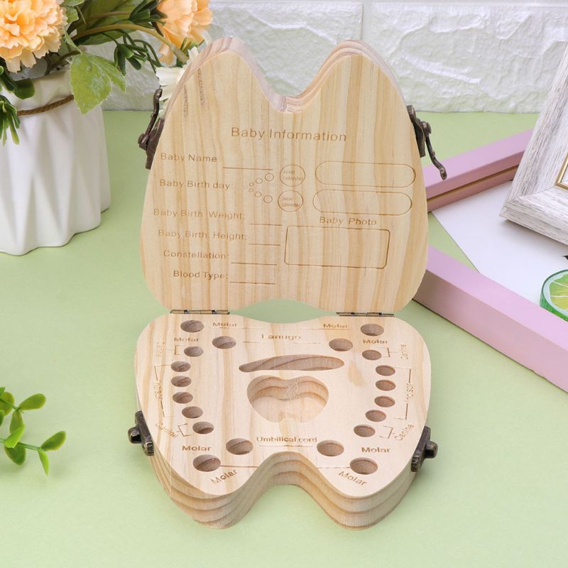 Baby Deciduous Teeth Keepsake Box Kids Memory Stor... – Grandado