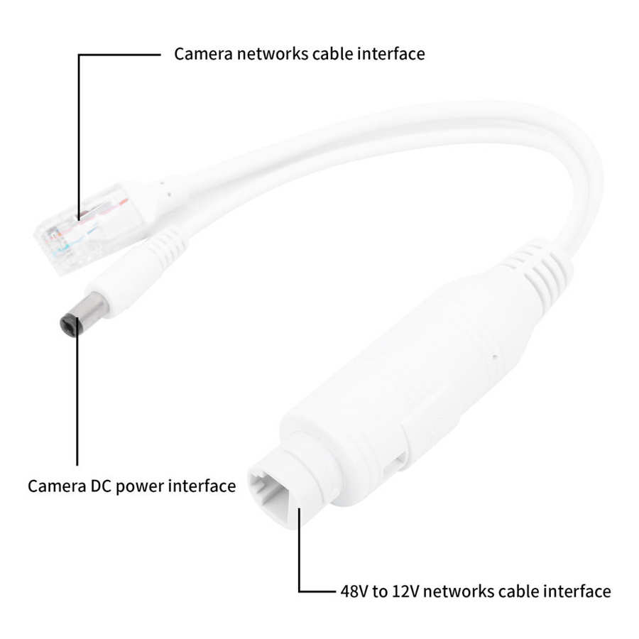 48V to 12V POE Splitter Waterproof Adapter Cable P... – Grandado