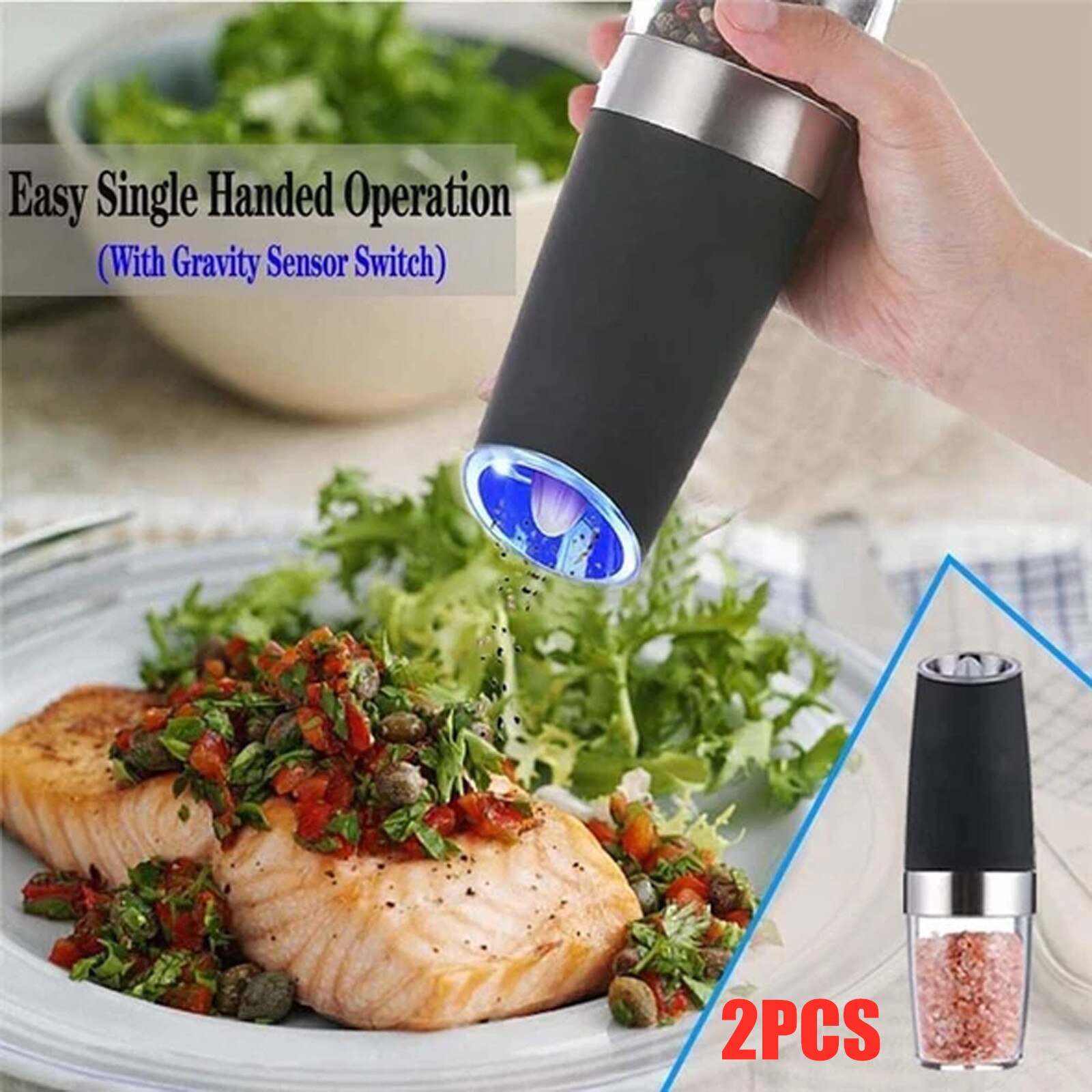 Electric Automatic Peper Spice Grain Mill Porcelai... – Grandado