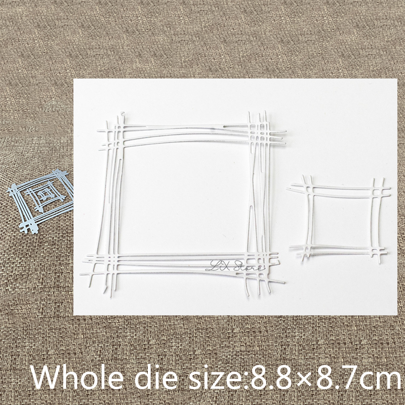Craft Metal stencil mold Cutting Dies Doodle squar... – Grandado
