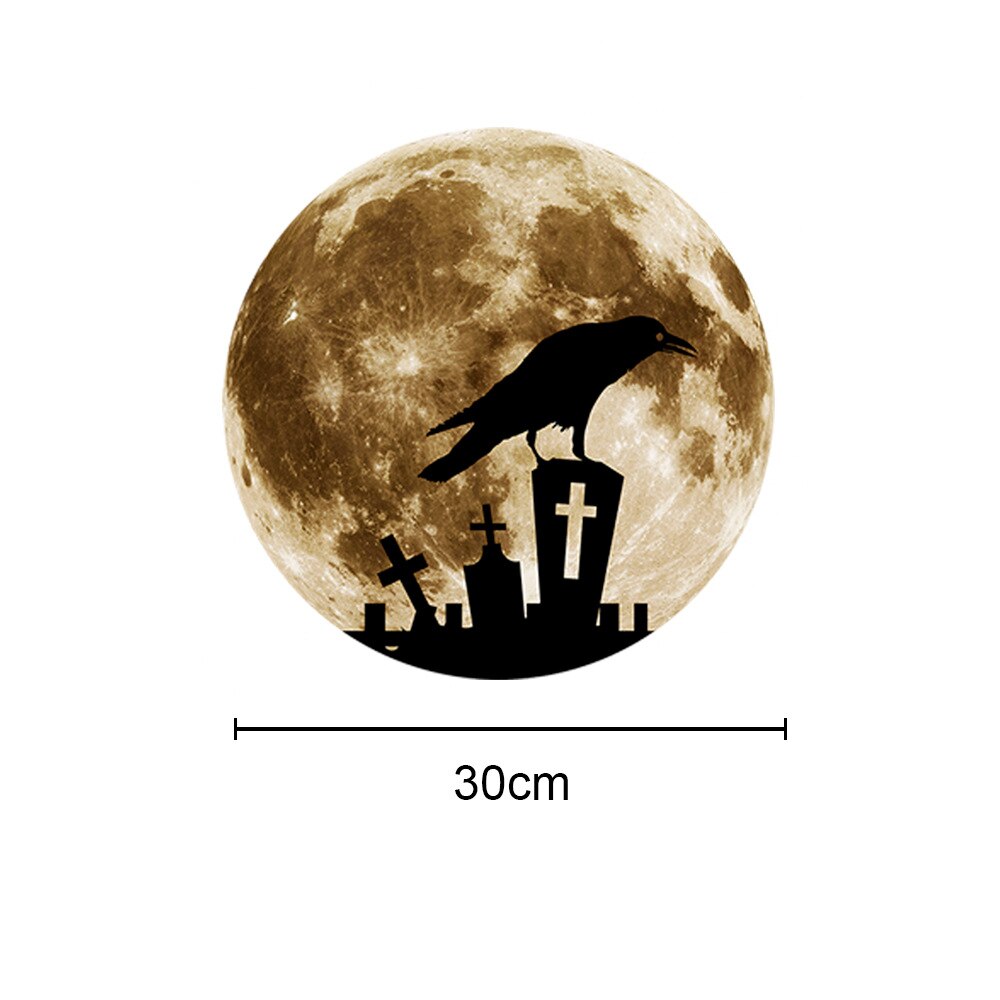 30cm Luminous Moon Halloween Crow Bat Castle Pumpk... – Grandado