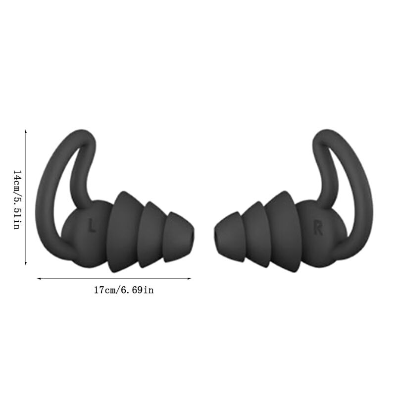 1Pair 2/3 Layer Soft Silicone Ear Plugs Tapered Sl... – Vicedeal