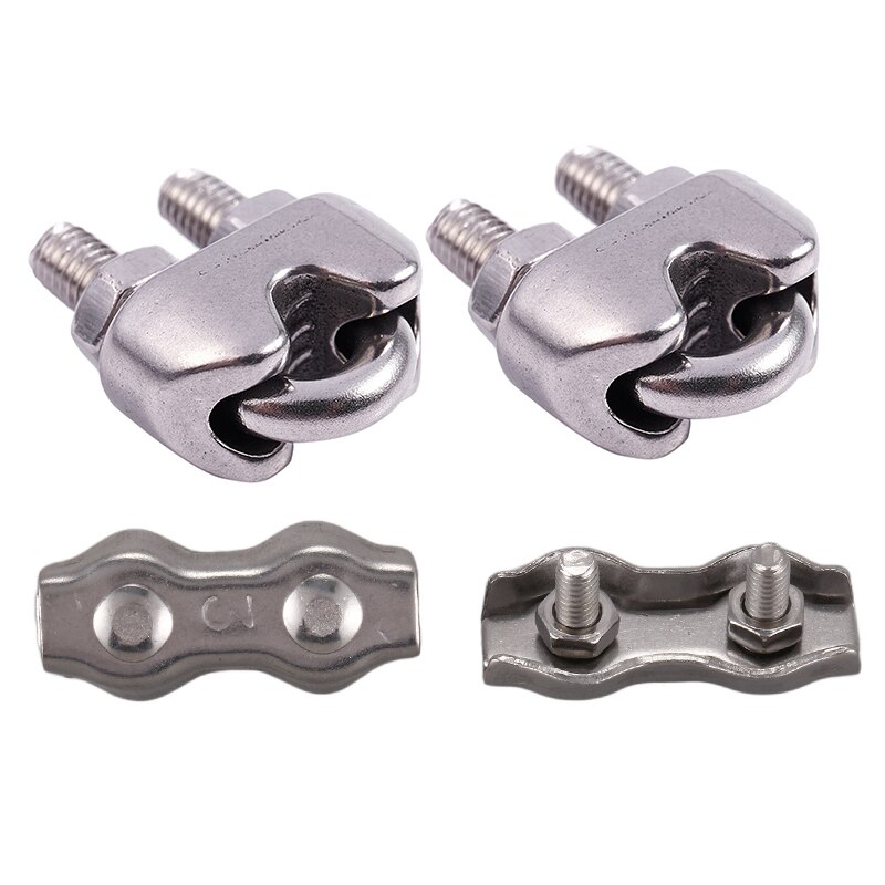 4Pcs Stainless Steel Cable Clip Saddle Clamp & 10 ... – Grandado