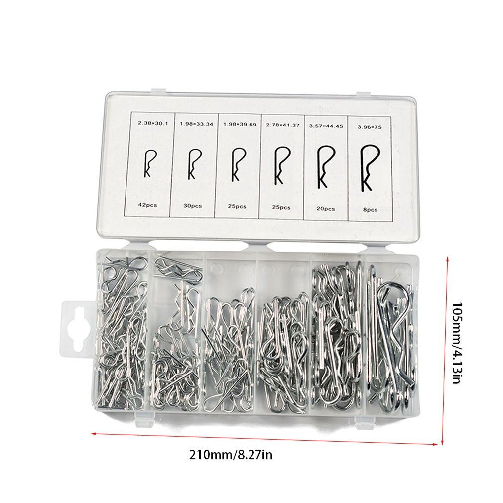 150 Pcs Hitch R Pin Clip Assortment Kit Tool Steel... – Grandado