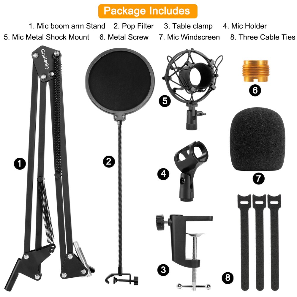 Microphone Stand For Blue Yeti With Pop Filter And... – Grandado