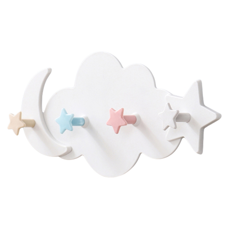 Söt väggkrok stjärna måne moln form spikfria väggk... – Grandado