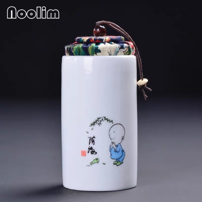 Keramische Hand Geschilderd Kleine Monnik Opslagta... – Grandado