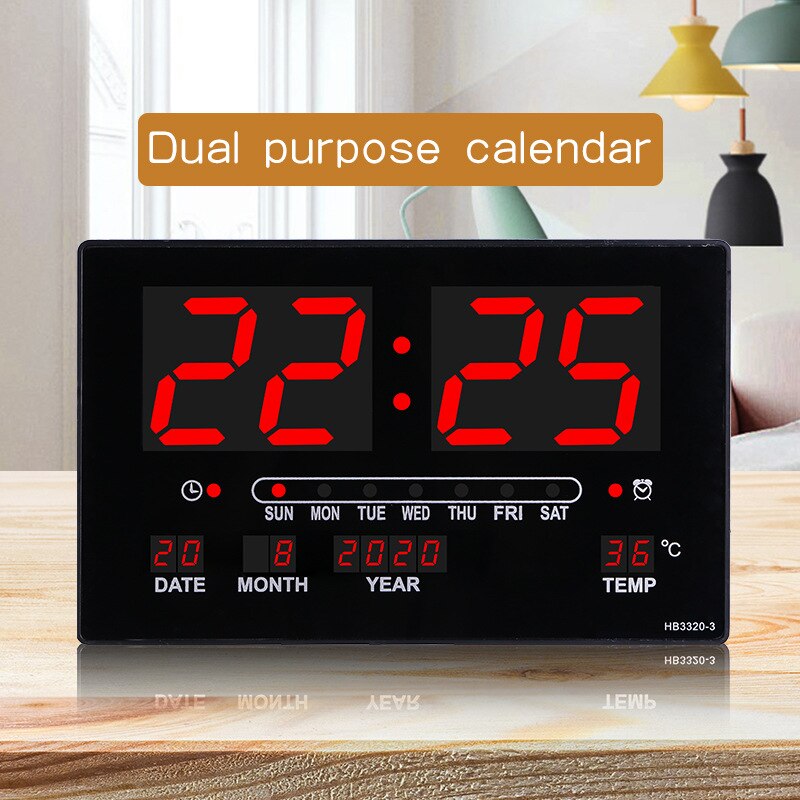 Big number alarm clock Electronic LED calendar han... – Grandado