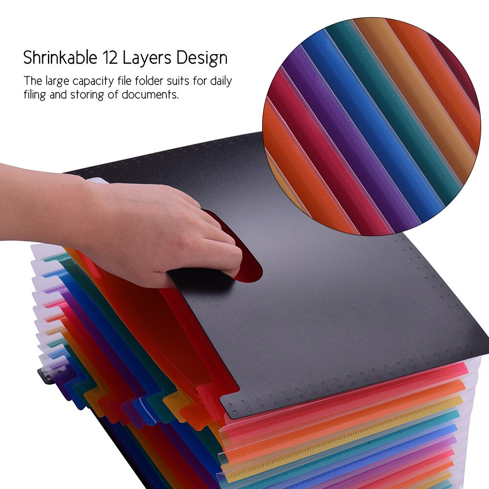 24/12 File Folder Colourful Pockets Organizer Expa... – Grandado 24/12 File Folder Colourful Pockets Organizer Expa... – Grandado