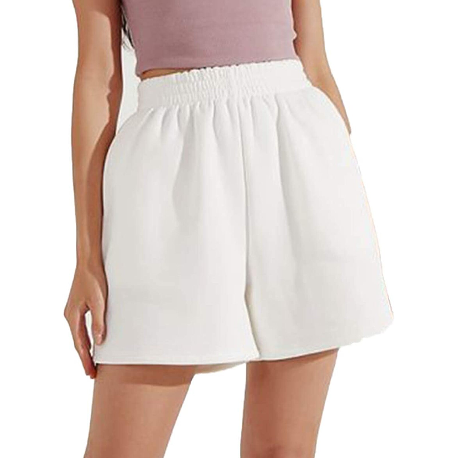 Women Solid Color Sport Shorts Adults Casual Style... – Vicedeal