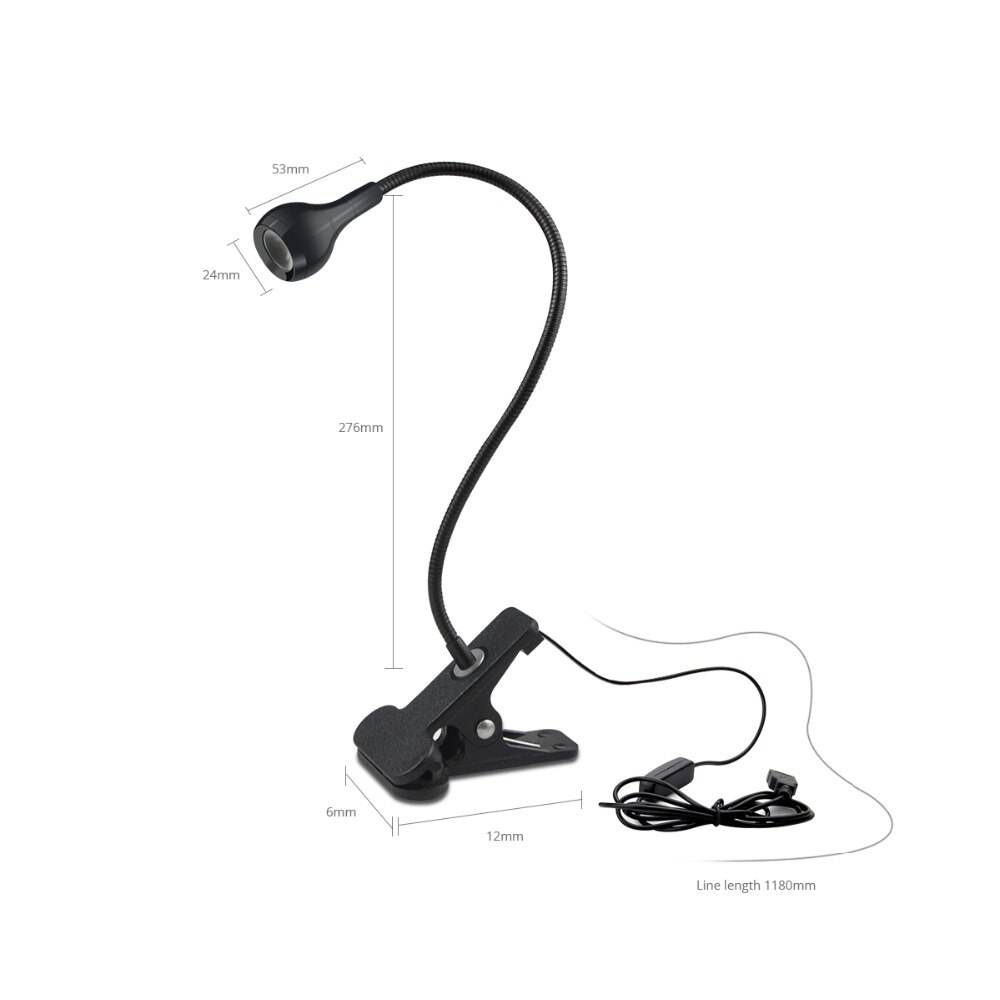 USB LED Lamp Met Clip 1 w Flexibele LED Leesboek L... – Grandado