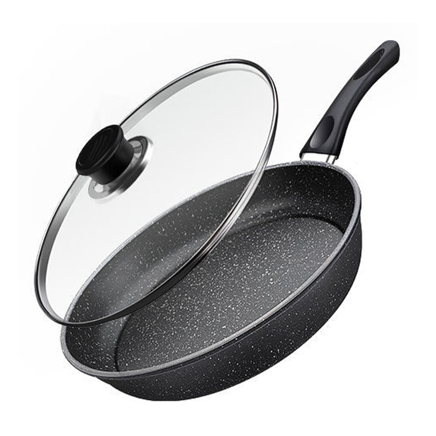 Schnesland Frying Pan with Glass Lid Metal Alloy N... – Grandado