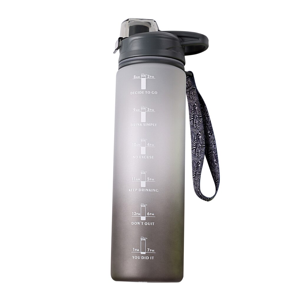 1000ml Sports Water Bottle with Time Marker Outdoo... – Grandado